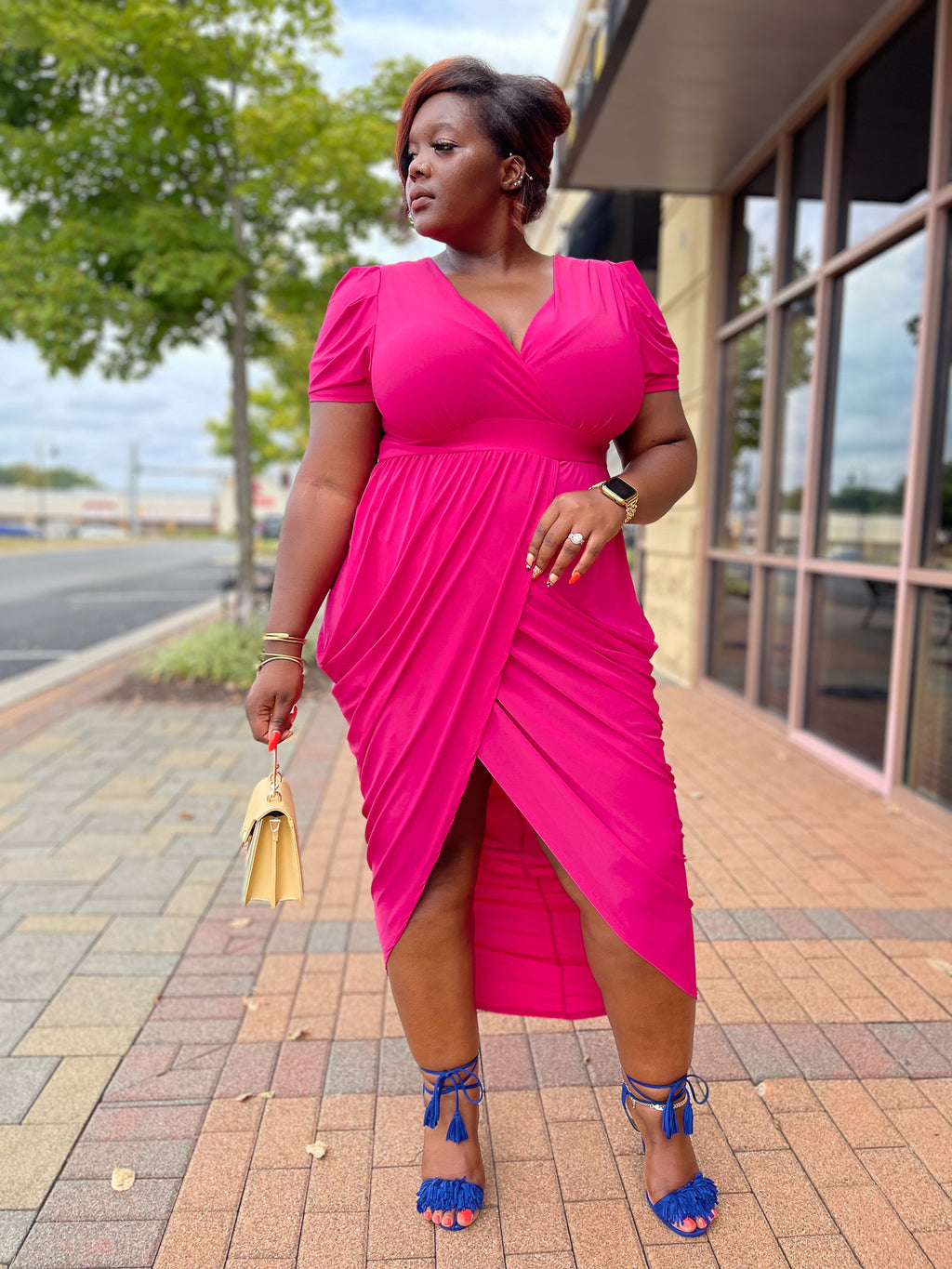 Make Them Wait Dress | Fuchsia – Veorah B.